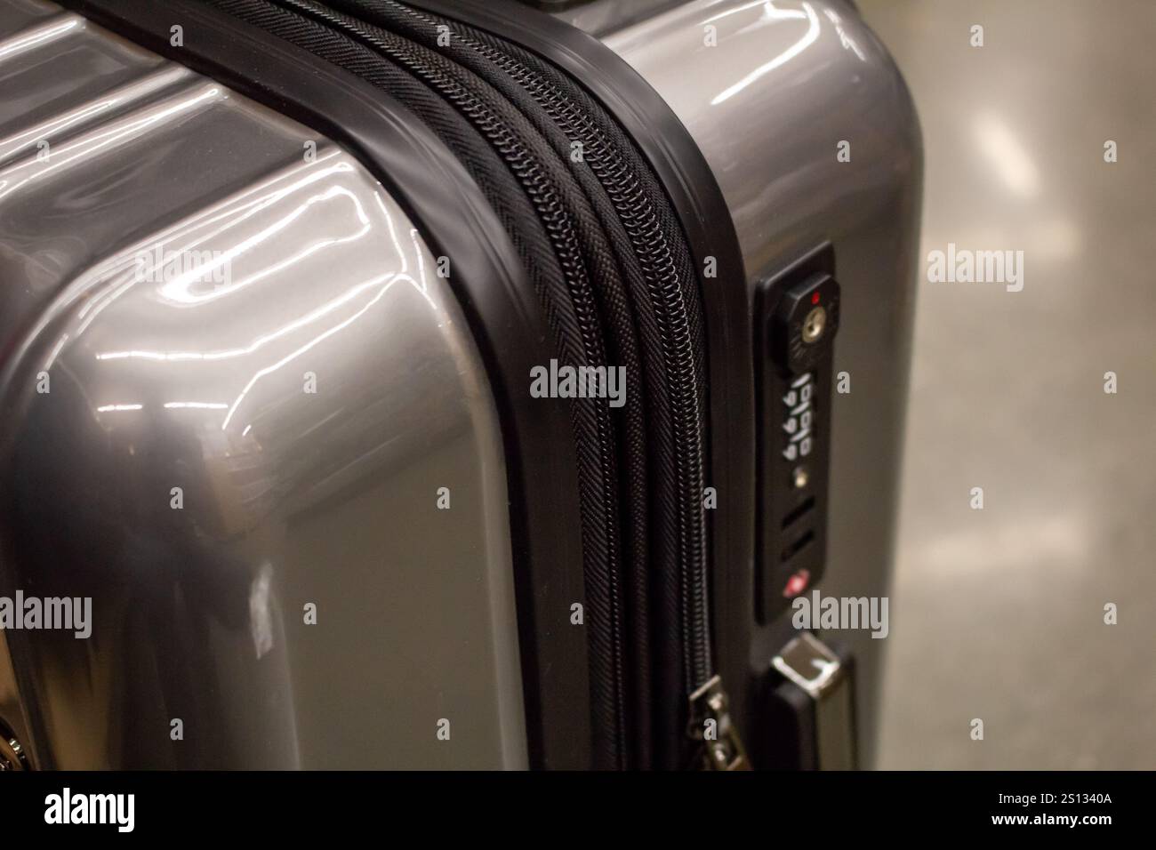 A closeup view of the side of a piece of luggage Stock Photo - Alamy
