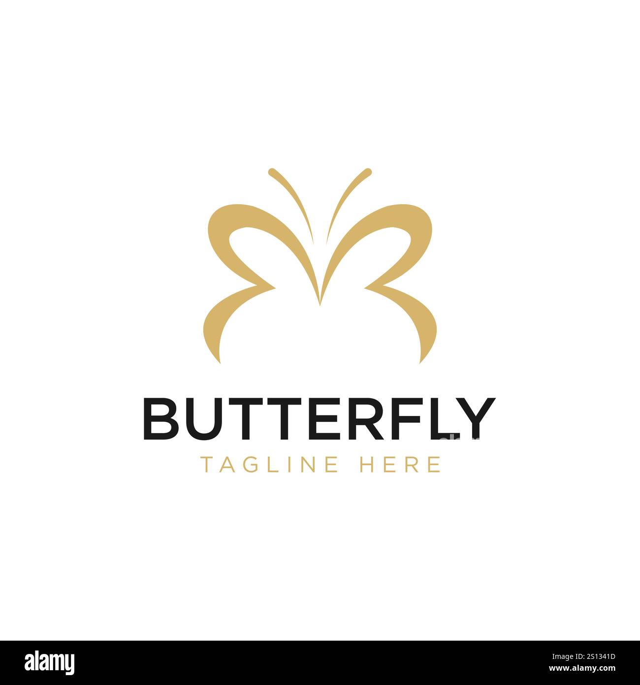 Butterfly logo. Luxury line logotype design. Universal premium ...