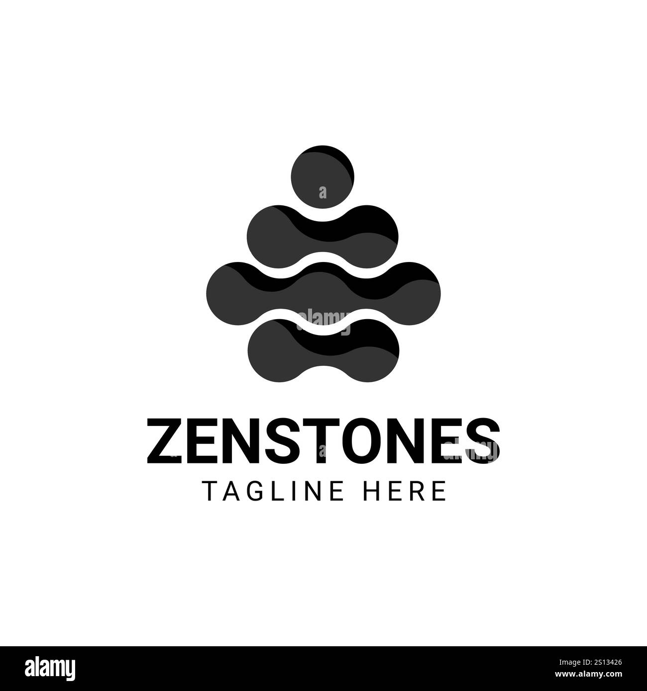 Abstract balance vector logo design template. Minimal logotype harmony ...