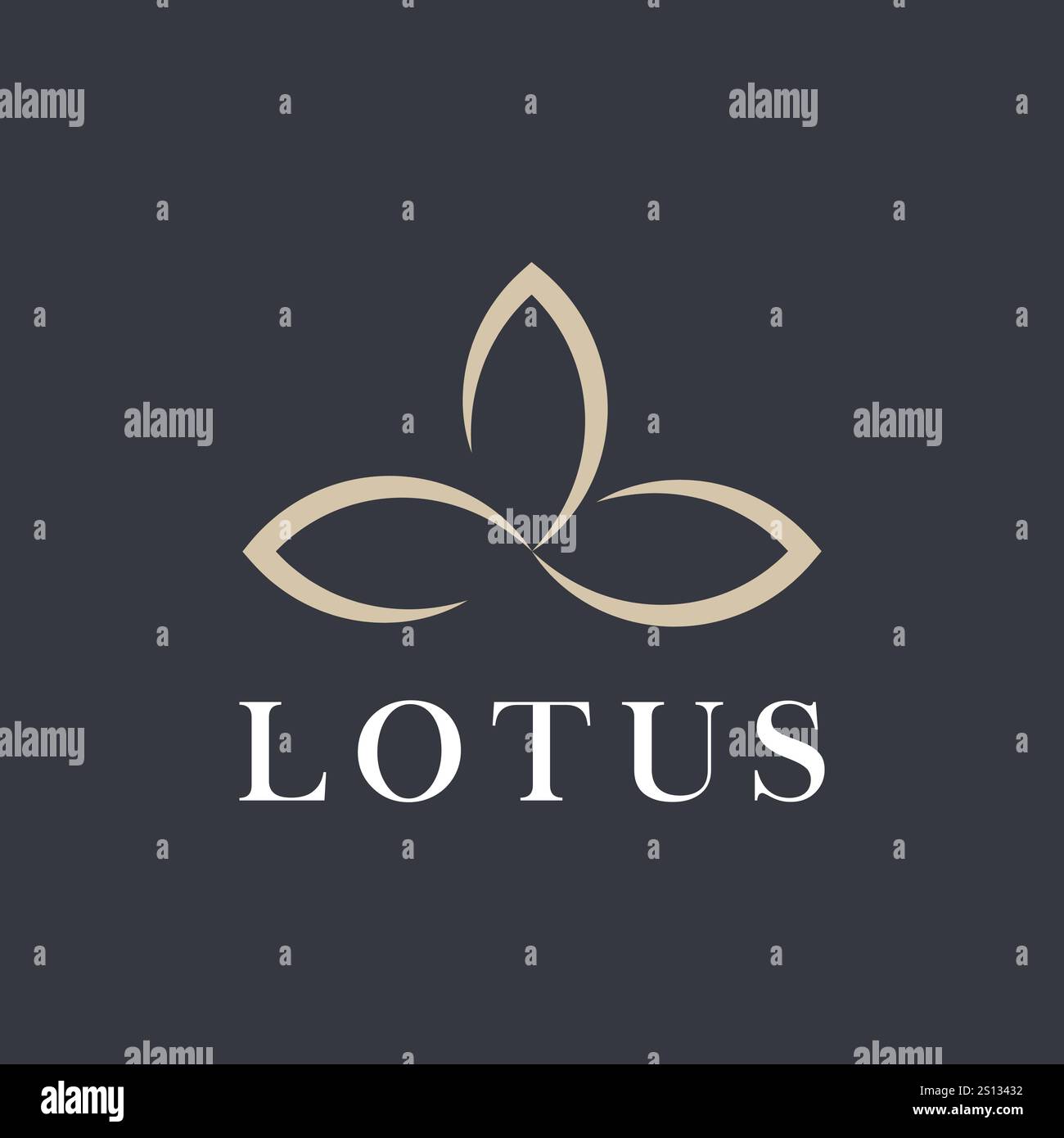 Lotus Flower Logo abstract Beauty Spa salon Cosmetics brand Linear ...