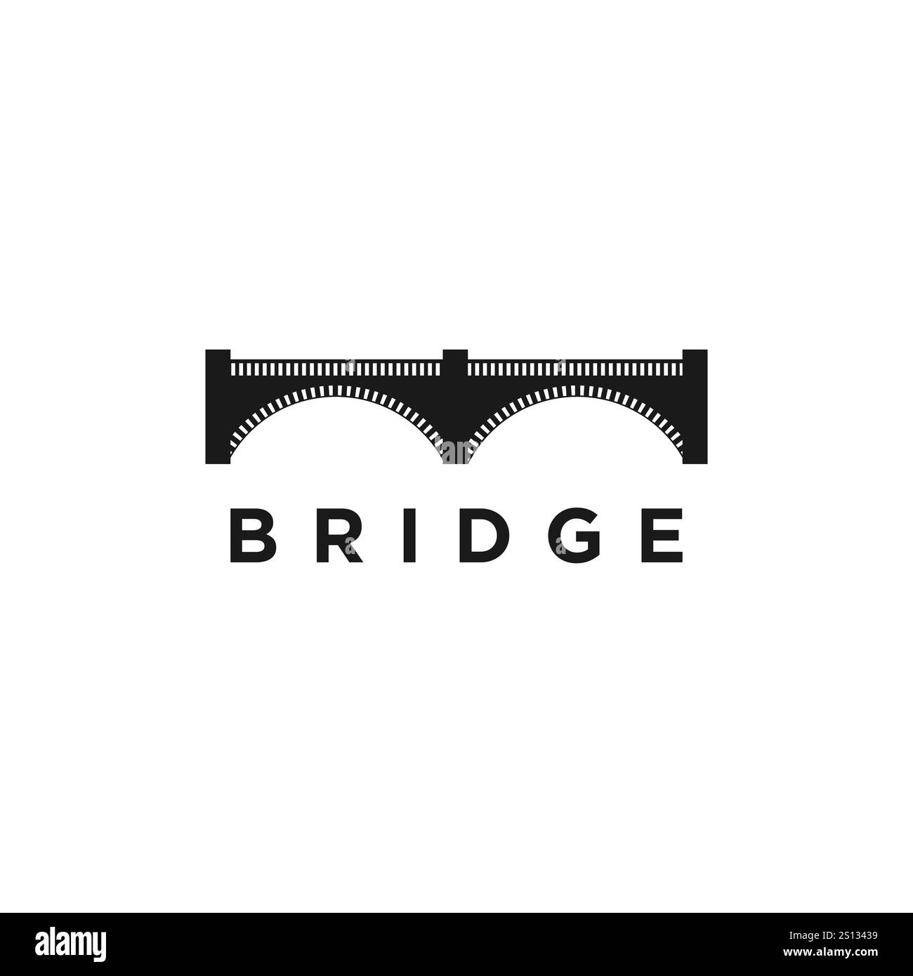 Bridge Concept Logo Design Template Stock Vector Image & Art - Alamy