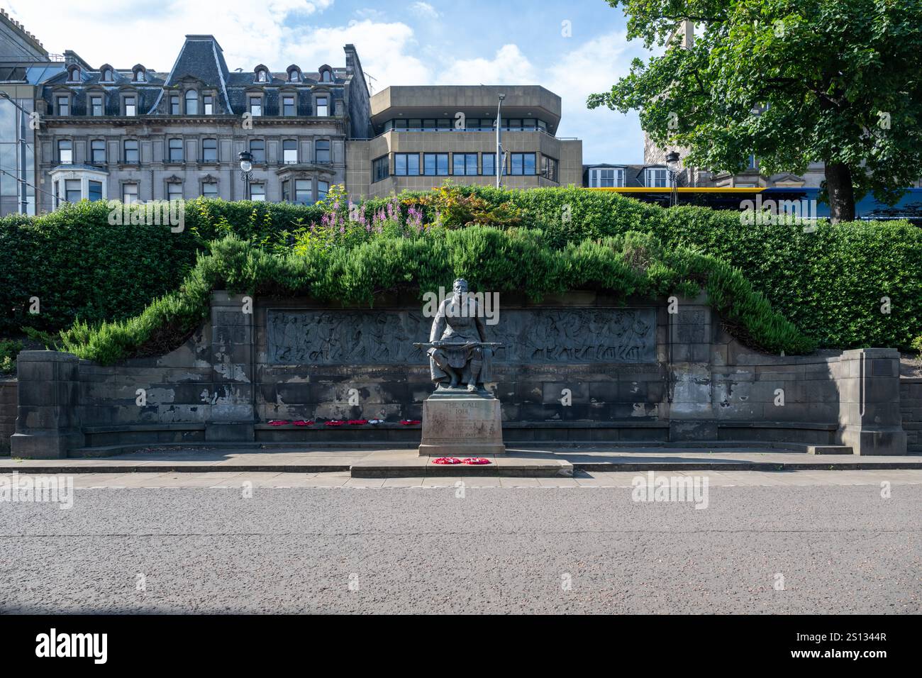Edinburgh, UK - Jul; 17, 2024: Scottish American Memorial in Princes ...
