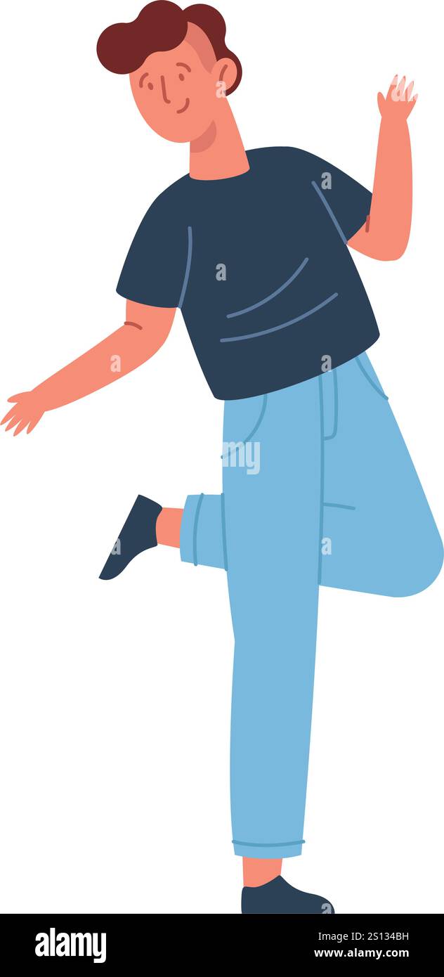dancing young man Stock Vector Image & Art - Alamy