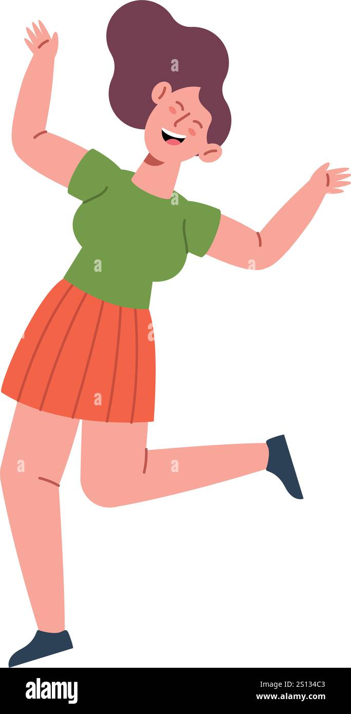 dancing cute girl Stock Vector Image & Art - Alamy