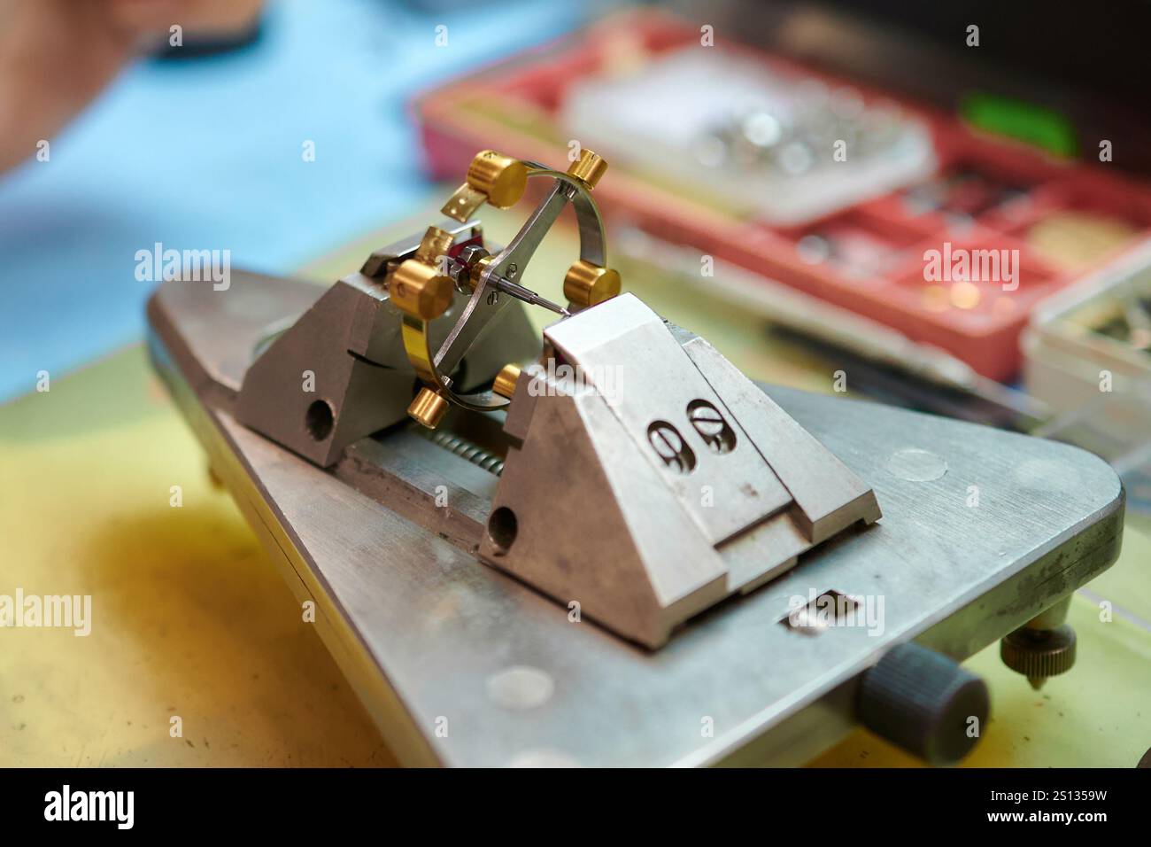 Intricate mechanics of a watch balancer showcasing precision and ...