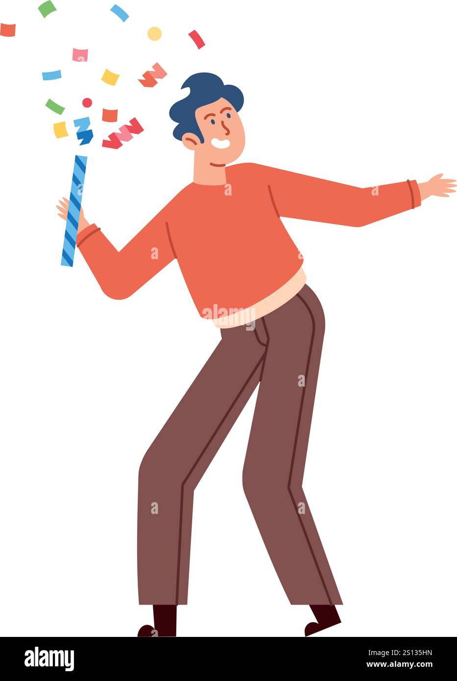 happy guy celebrating Stock Vector Image & Art - Alamy