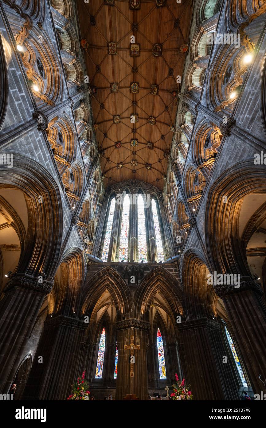 Glasgow, UK - July 13, 2024: Interior of Glasgow Cathedral featuring ...