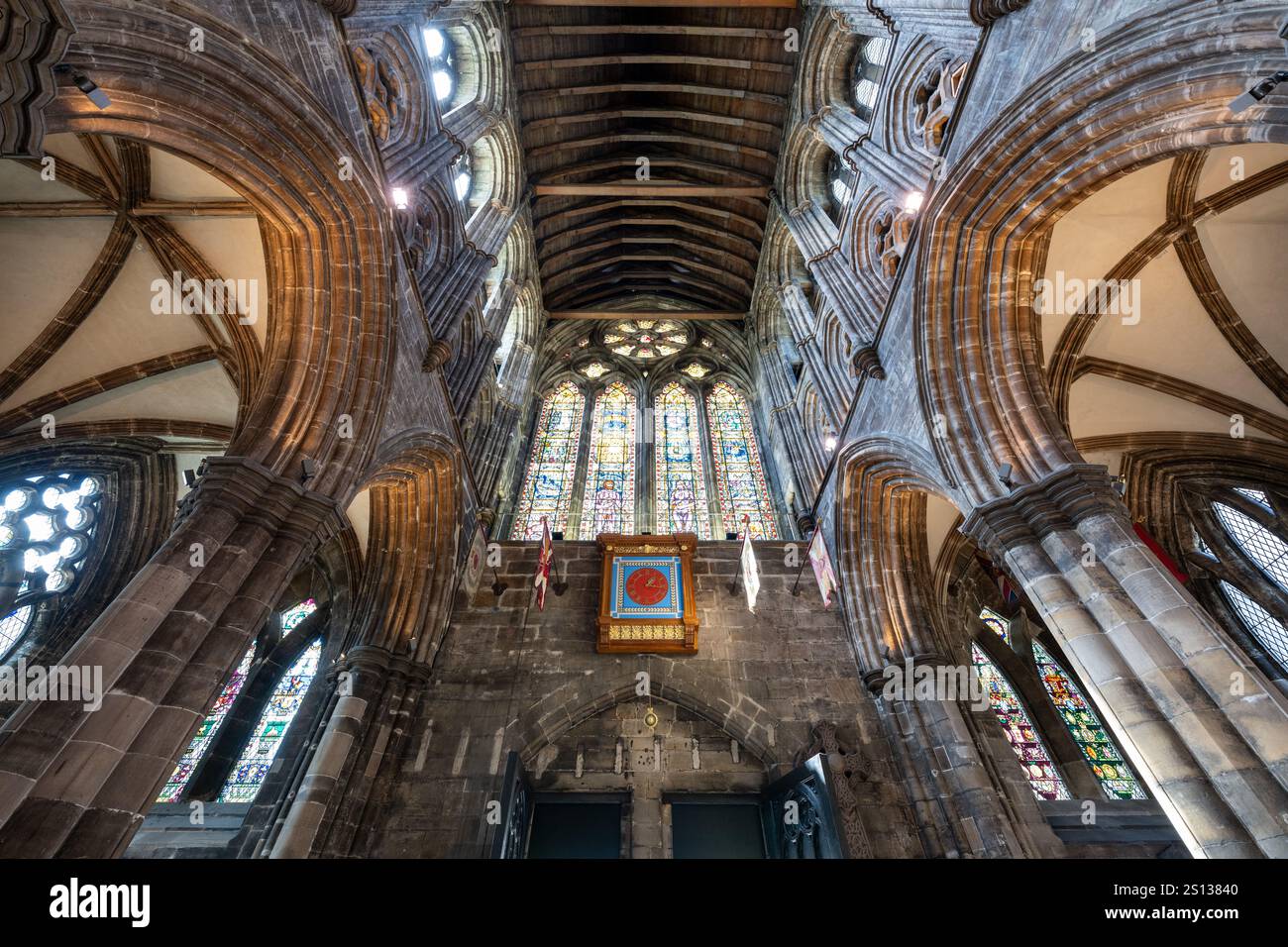 Glasgow, UK - July 13, 2024: Interior of Glasgow Cathedral featuring ...