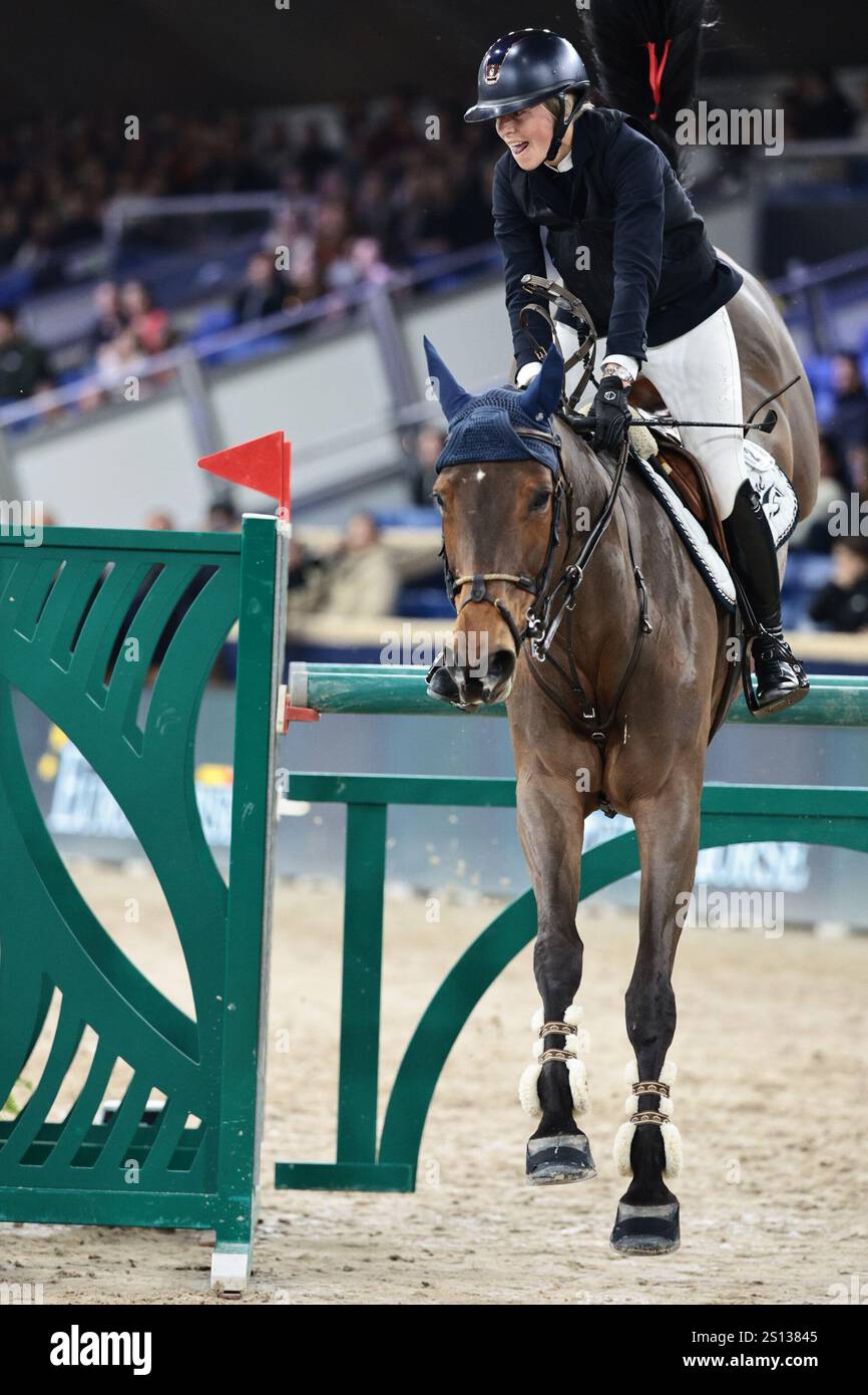 Leonie Peeters of Belgium with Belanda during the Carlsberg CSI2* at ...