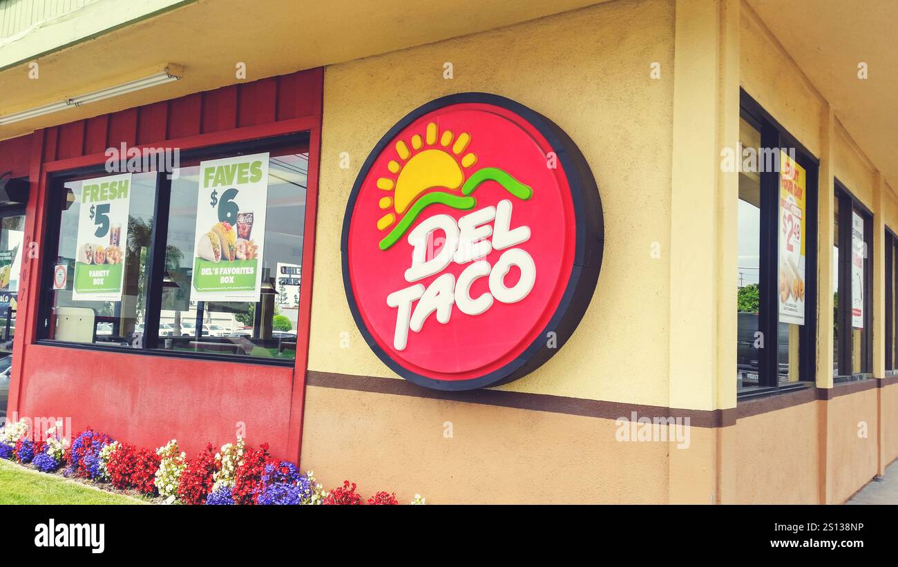 Orange, California, United States - 04-11-2019: A view of a store front ...