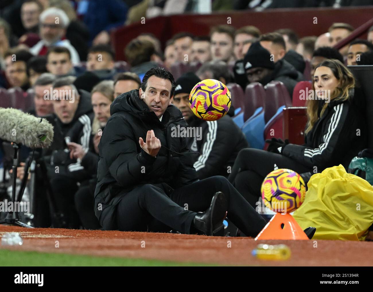 Birmingham, England, 30th December 2024. Unai Emery manager of Aston ...