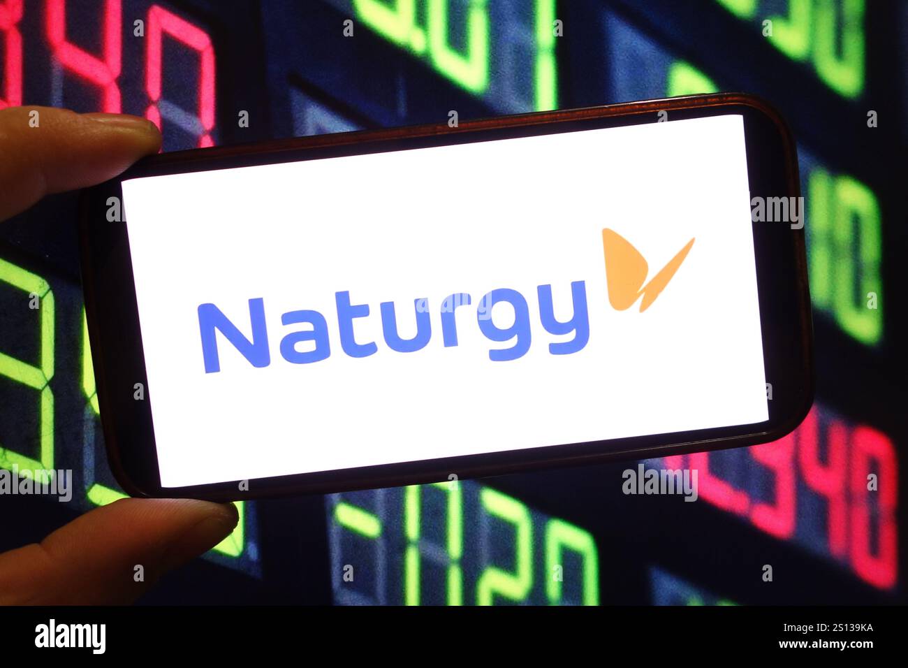 Poland. 30th Dec, 2024. In this photo illustration, the Naturgy company logo is seen displayed ...