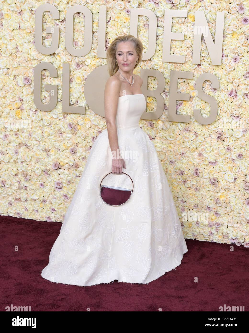 January 7, 2024, Beverly Hills, California, USA: Gillian Anderson ...