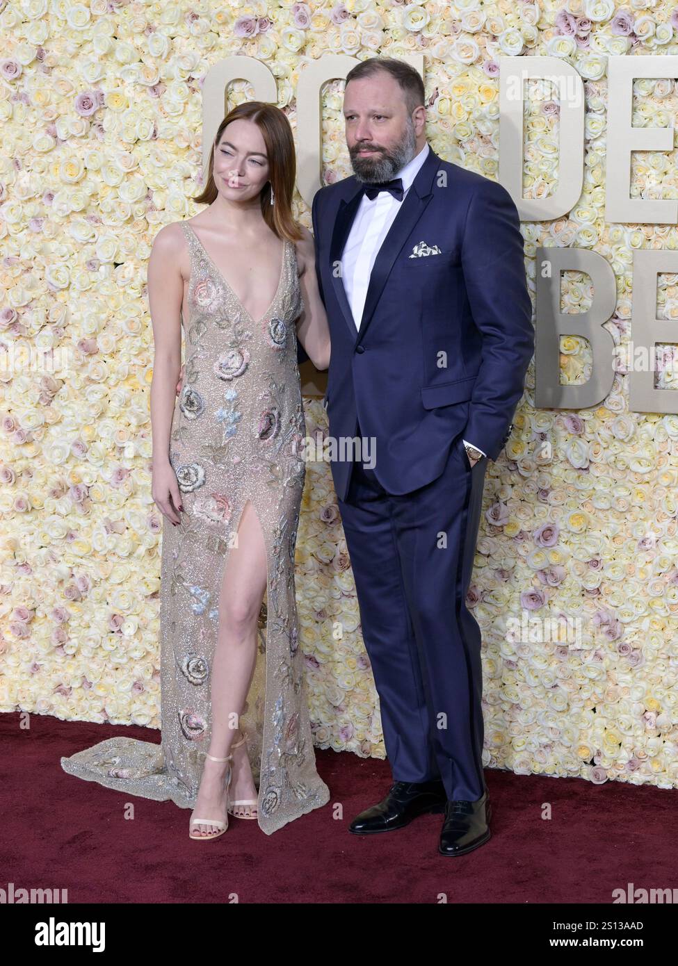 January 7, 2024, Beverly Hills, California, USA: Emma Stone and Yorgos ...