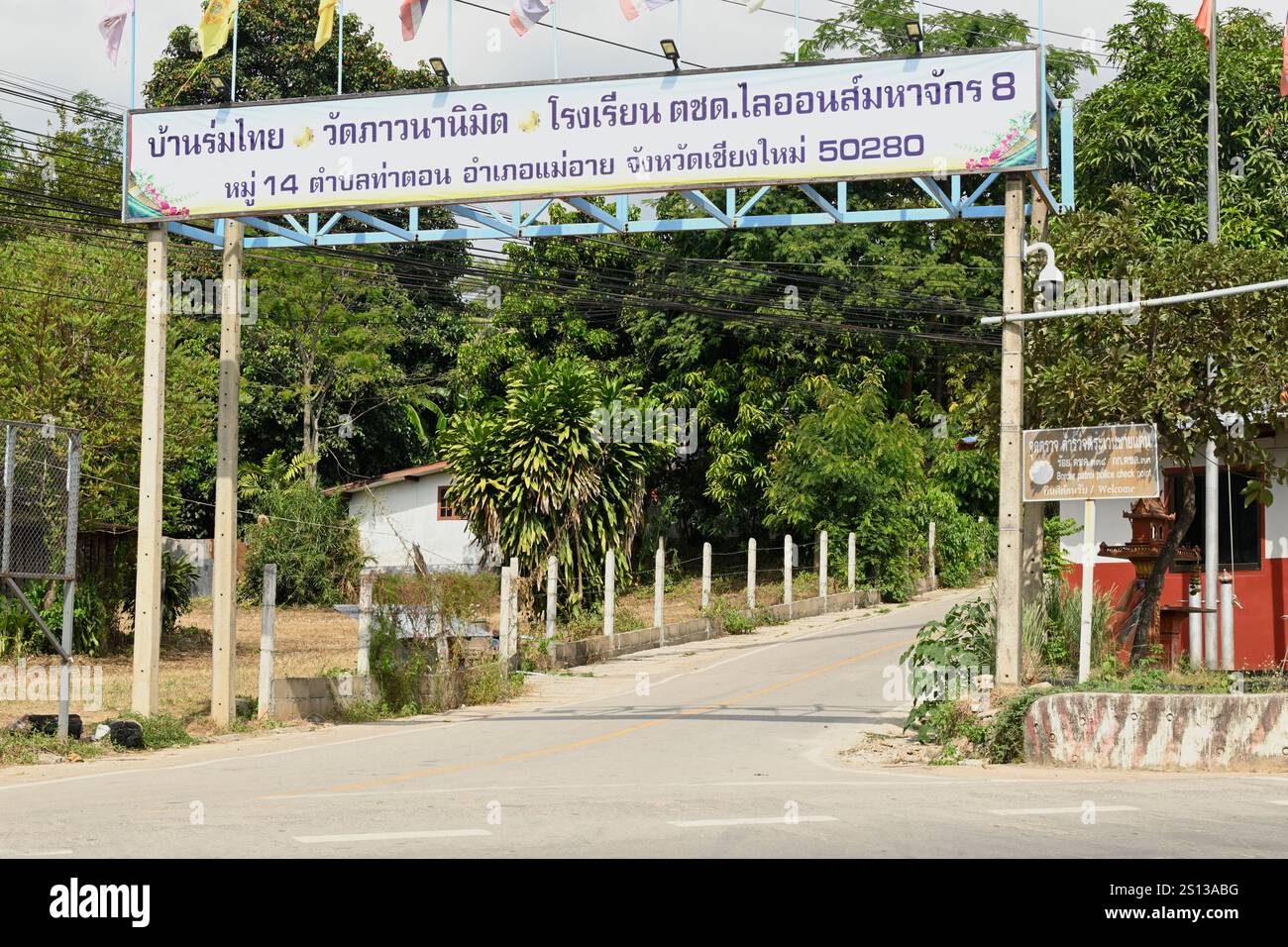 A police check point marks the border between Thailand and Myanmar in ...