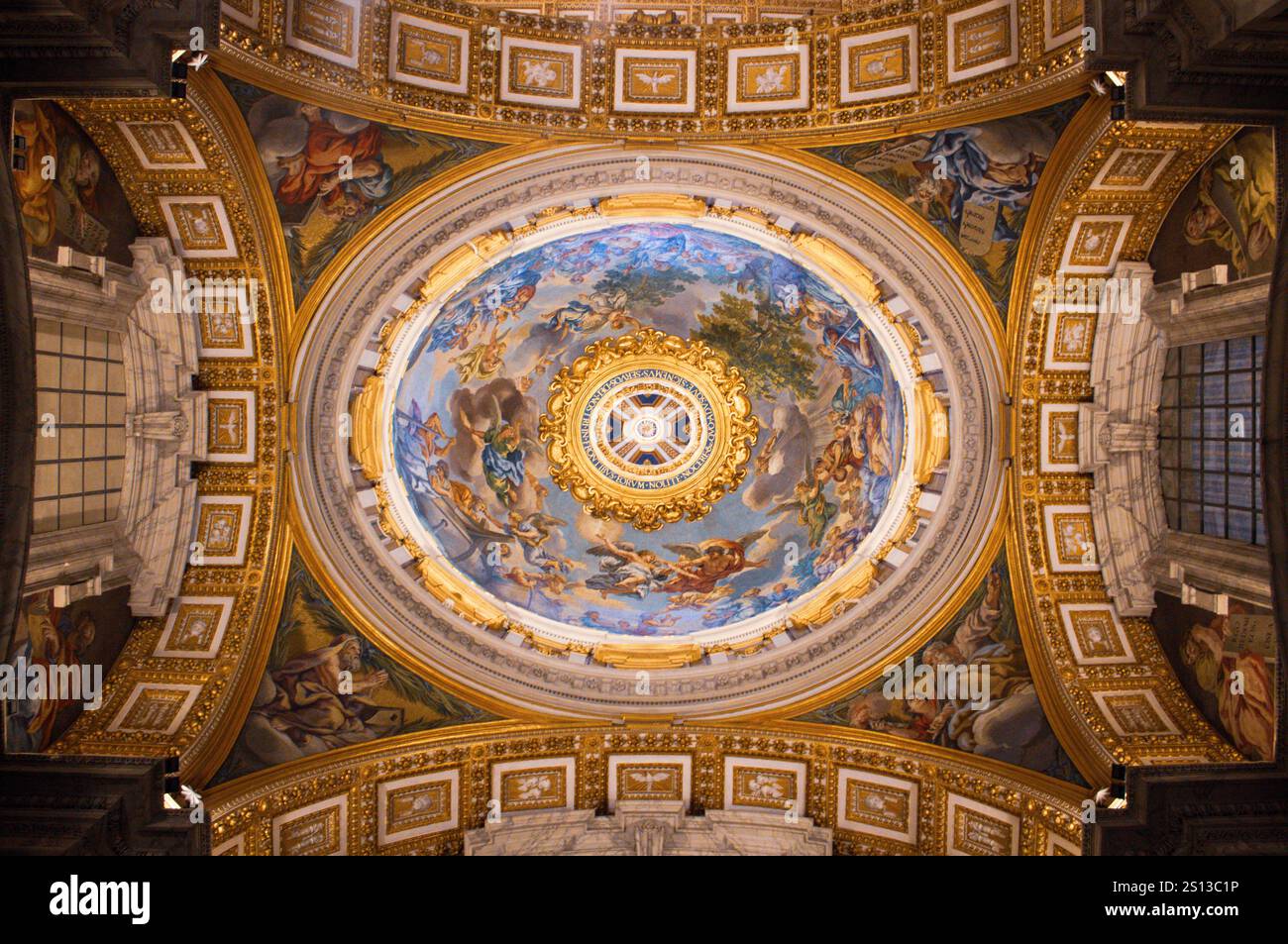 saint peters basilica and vatican museum art and statues. Rome, Italy ...