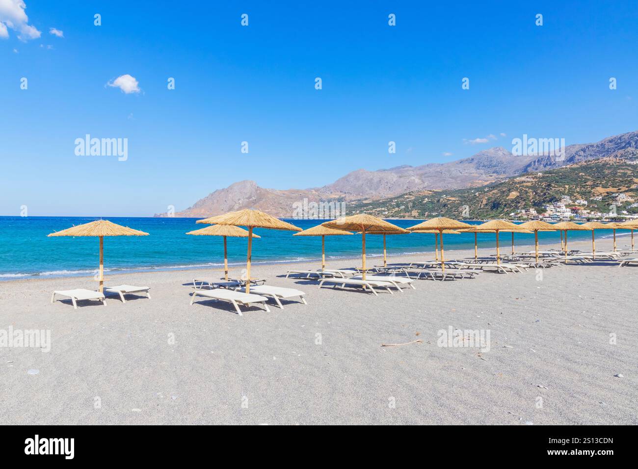 Beach, Plakias, Southern Crete, Crete, Greek Islands, Greece Stock ...