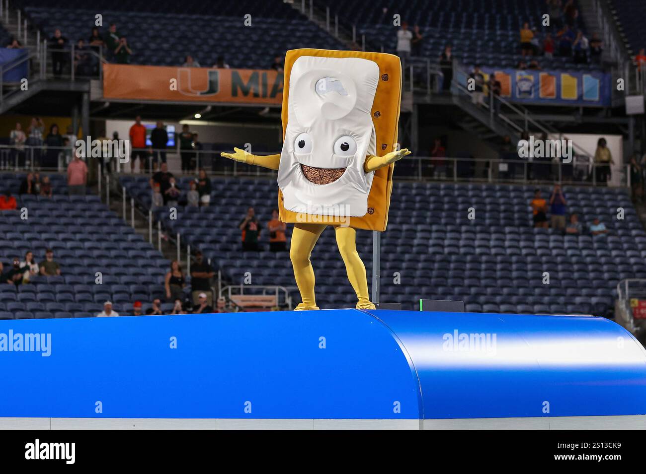 December 28, 2024: The cinamon Pop-Tart mascot before being lowered in ...