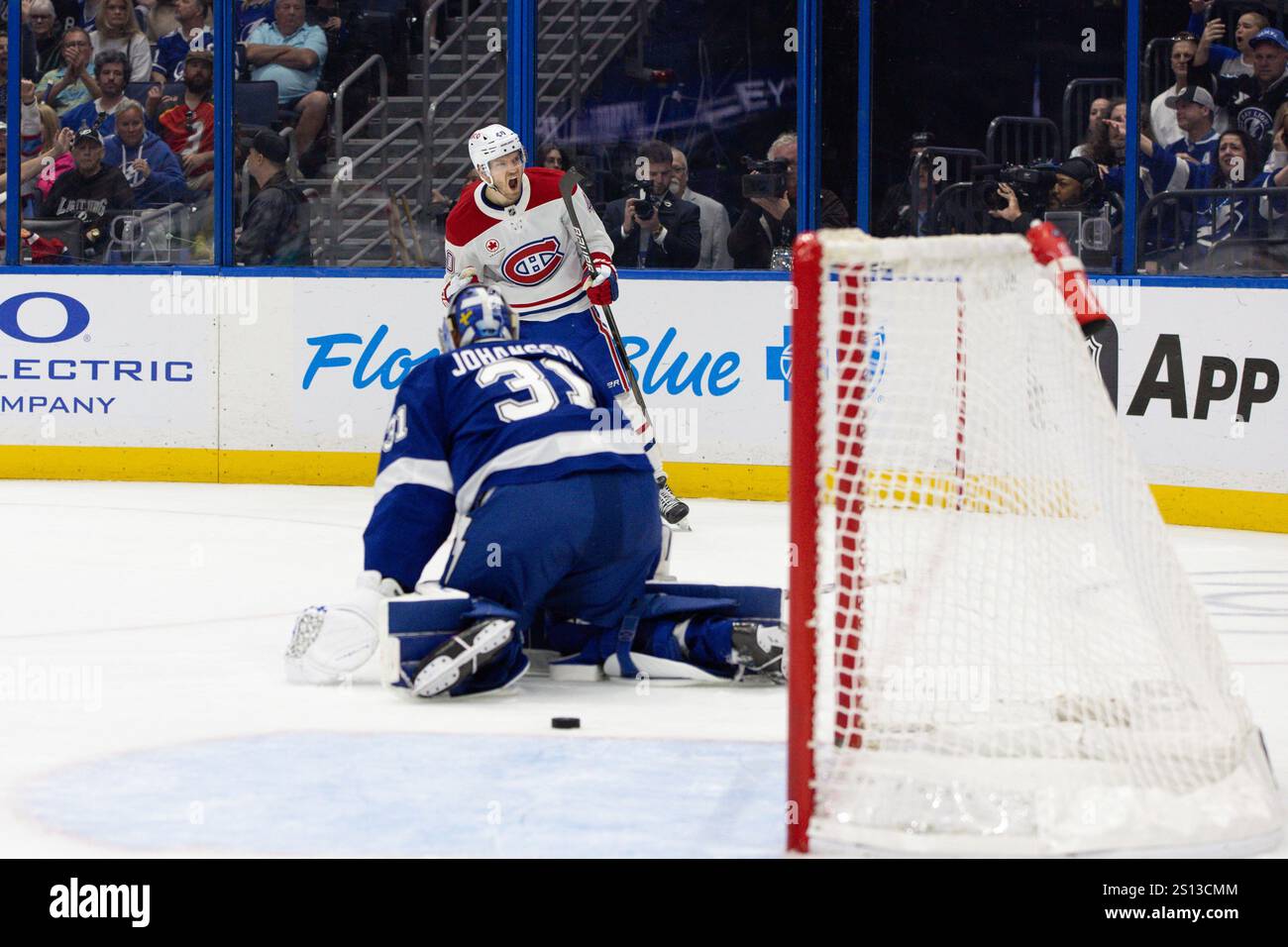 Montreal Canadiens right wing Joel Armia (40) celebrates after scoring ...