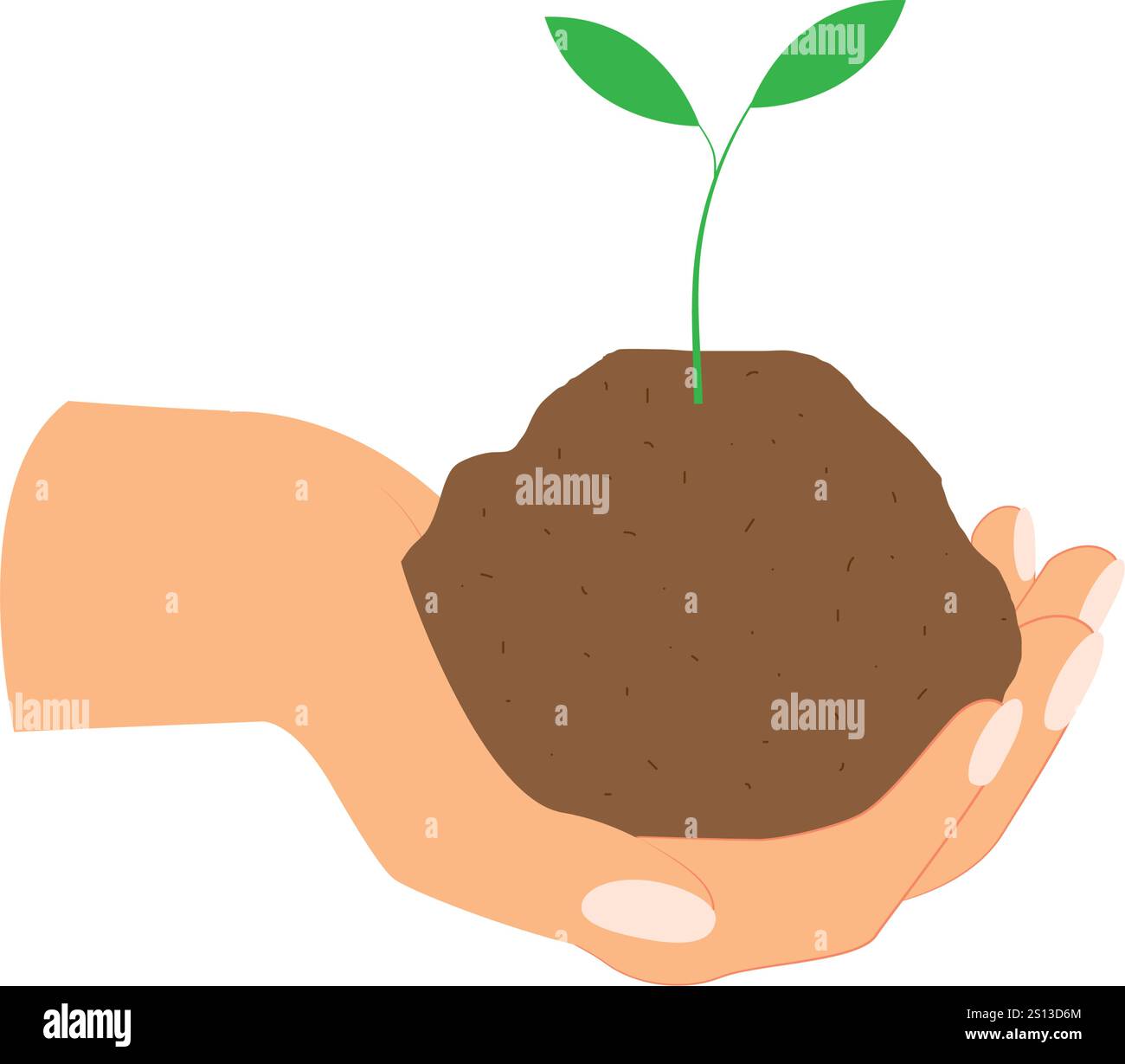 A man hand holding sprout. Plant a tree. Hand giving a plant. Earth day ...
