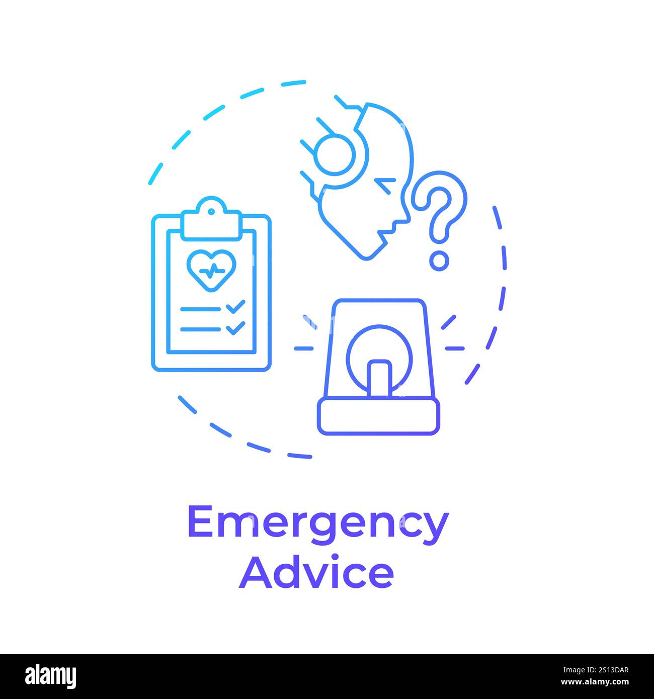 Emergency advice blue gradient concept icon Stock Vector Image & Art ...