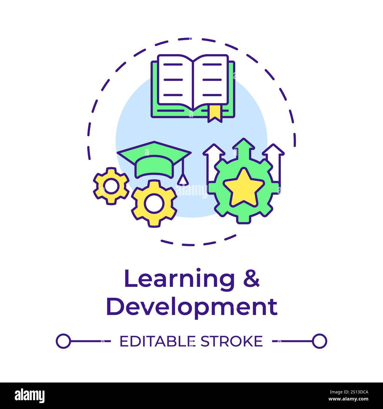 Analytics and workforce planning multi color concept icon Stock Vector ...