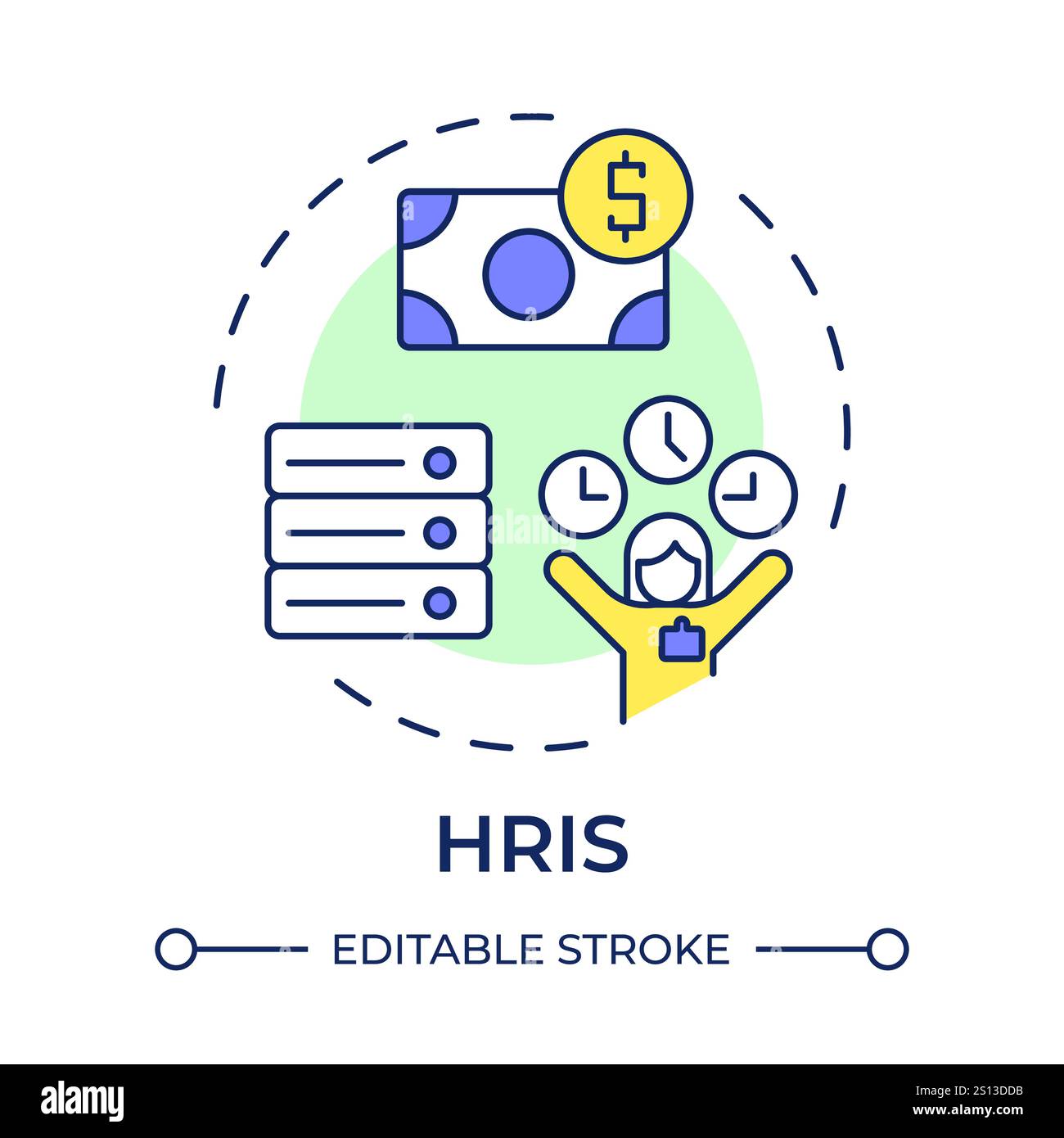 HRMS multi color concept icon Stock Vector Image & Art - Alamy