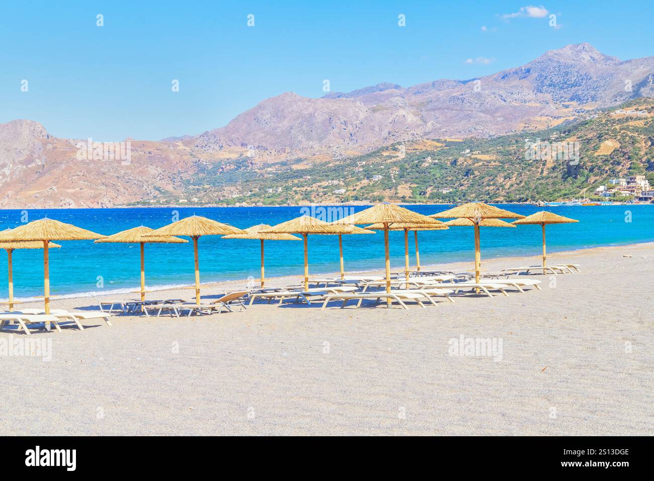 Beach, Plakias, Southern Crete, Crete, Greek Islands, Greece Stock ...