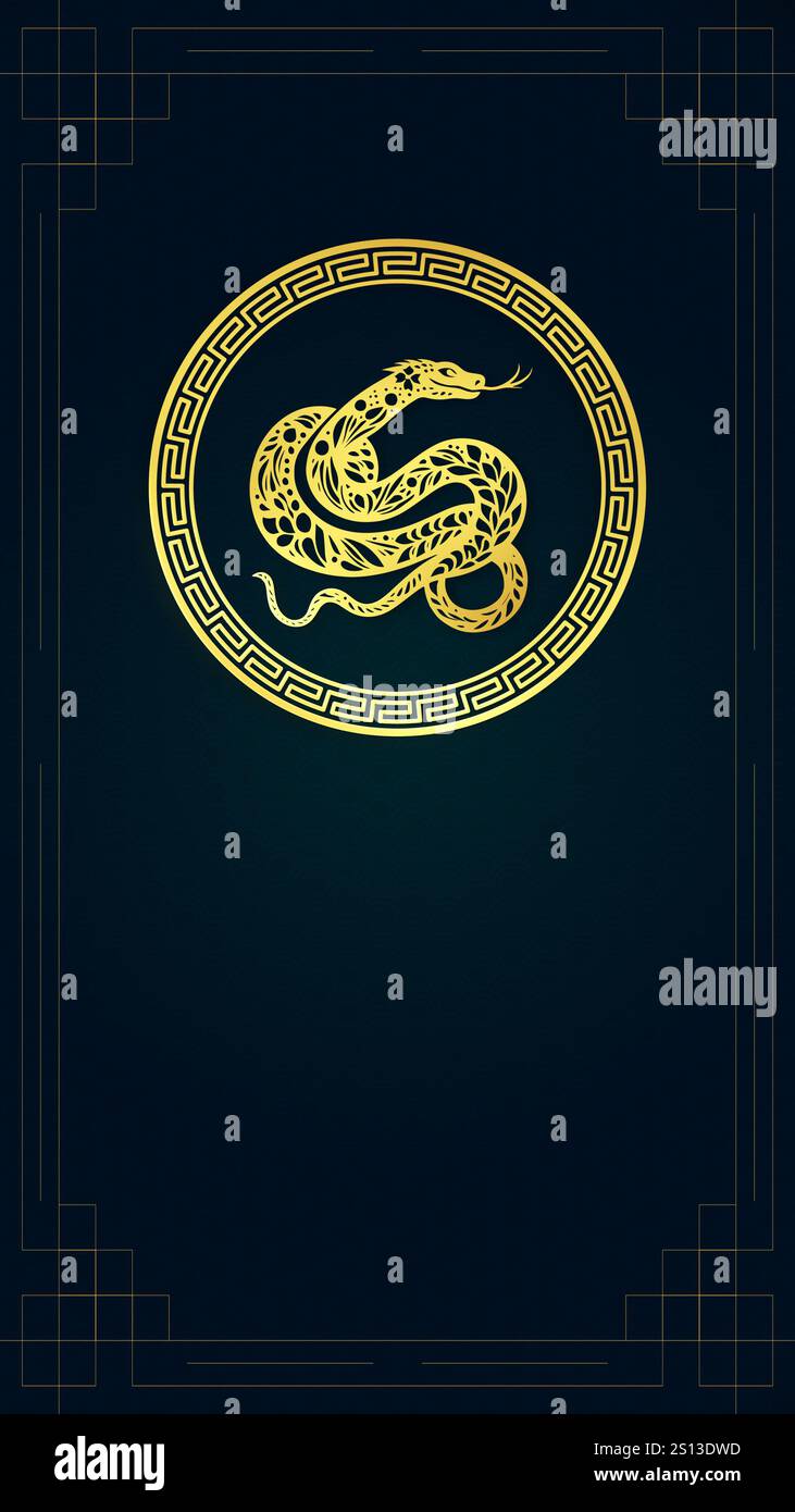 Dynamic Rings Reveal Snake Zodiac Symbol Stock Photo - Alamy