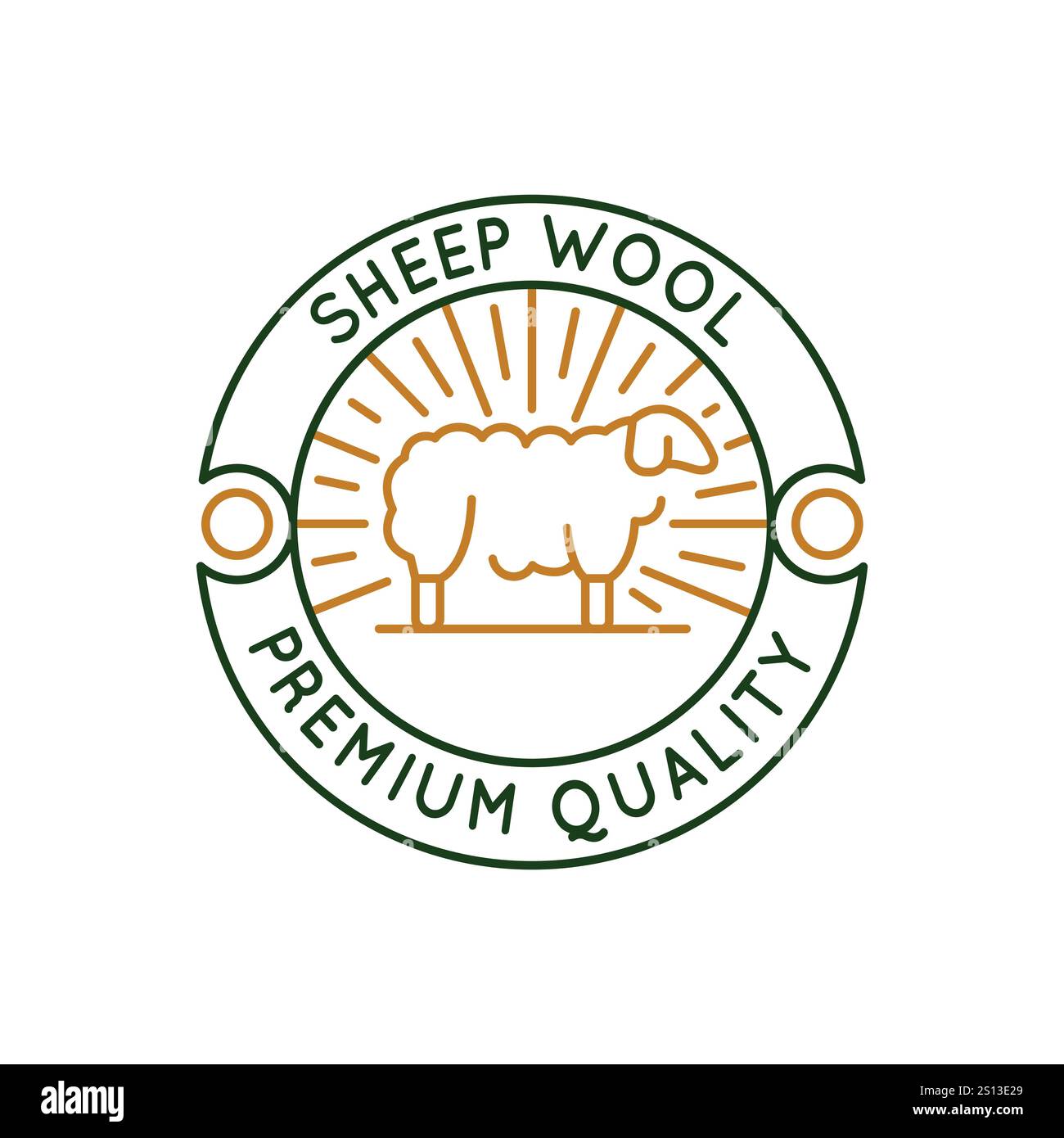Simple Logo with Sheep Wool Icon Stock Vector Image & Art - Alamy