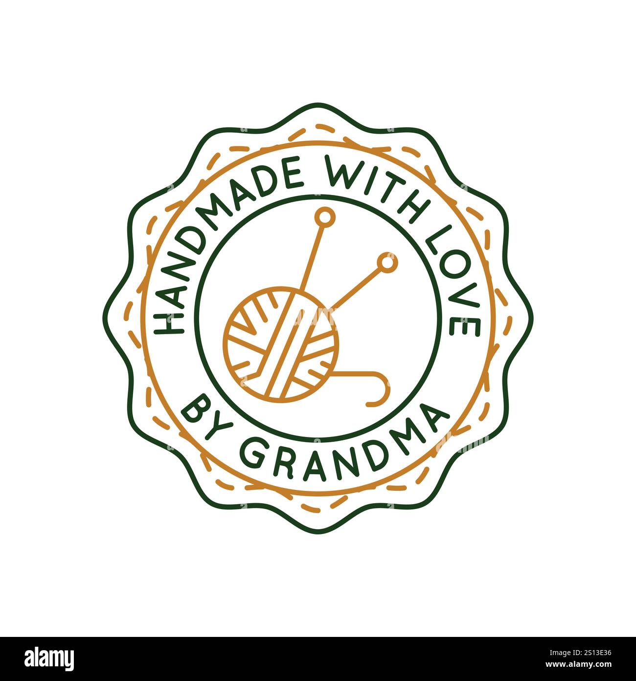 Simple Logo with Handmade with Love Icon Stock Vector Image & Art - Alamy