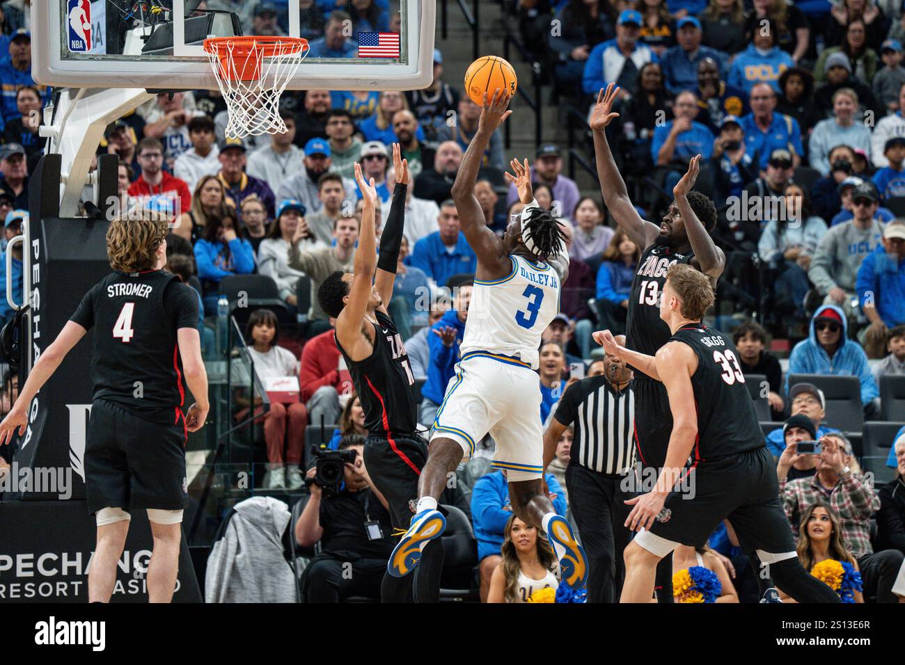 Inglewood, United States. 28th Dec, 2024. UCLA Bruins guard Eric Dailey ...