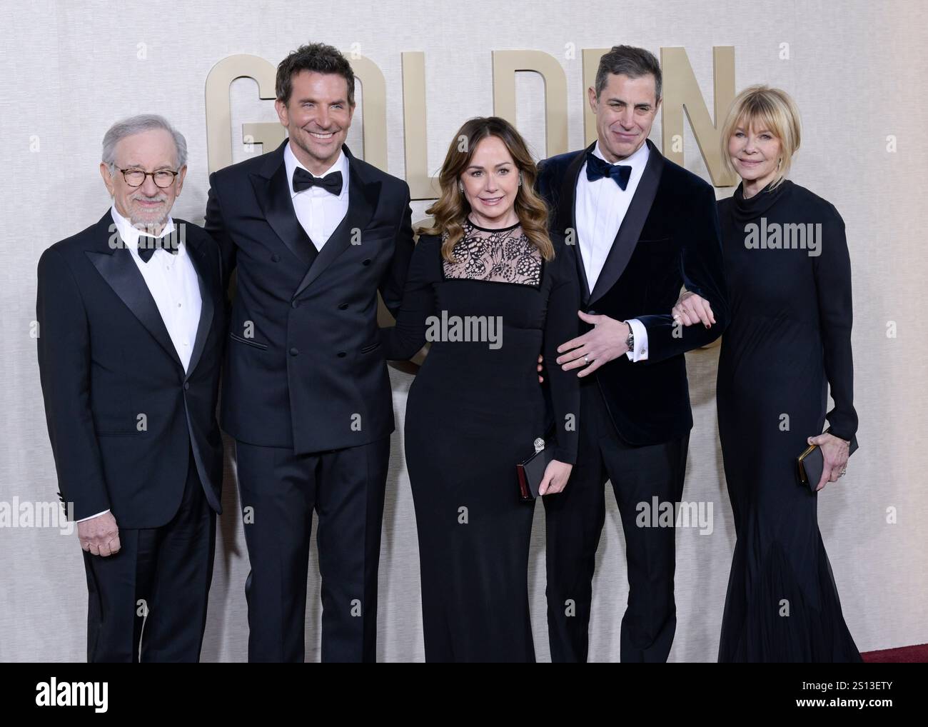 January 7, 2024, Beverly Hills, California, USA: (L-R) Steven Spielberg ...