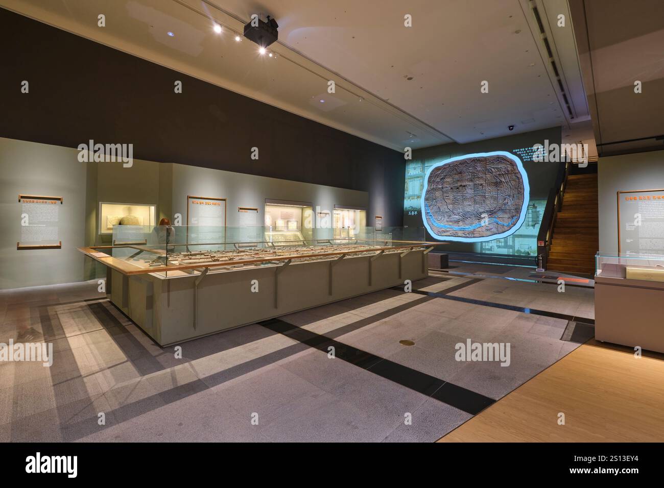 A giant, 3D layout, map of the old city of Hanyang. At the Seoul Museum ...