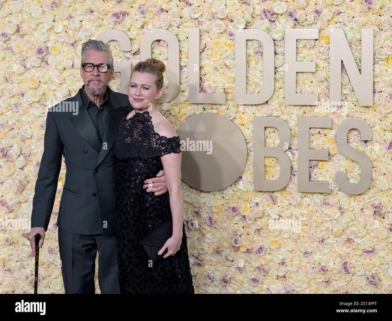 January 7, 2024, Beverly Hills, California, USA: Alan Ruck and Mireille ...