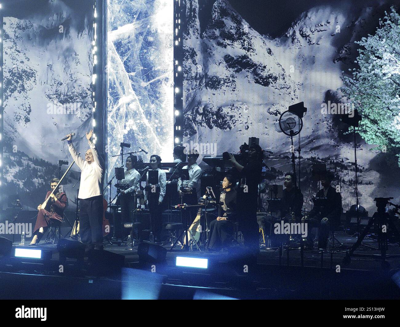 Chinese singer Dao Lang holds a concert in Beijing, China, 28 December ...