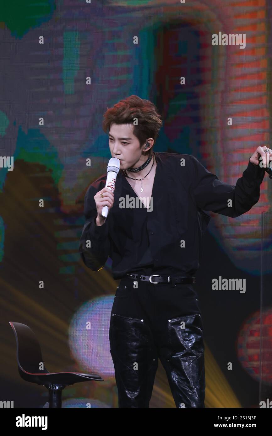 Chinese singer and actor Fan Shiqi holds a concert in Shanghai, China ...