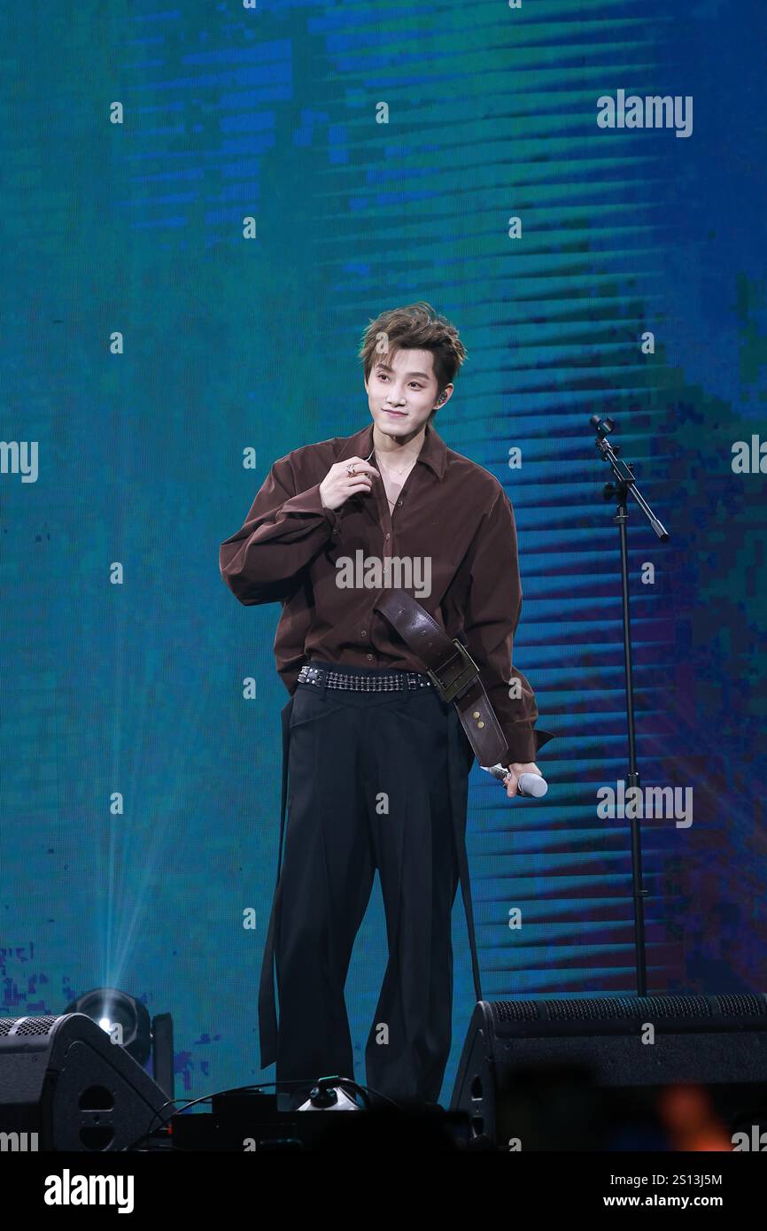 Chinese singer and actor Fan Shiqi holds a concert in Shanghai, China ...