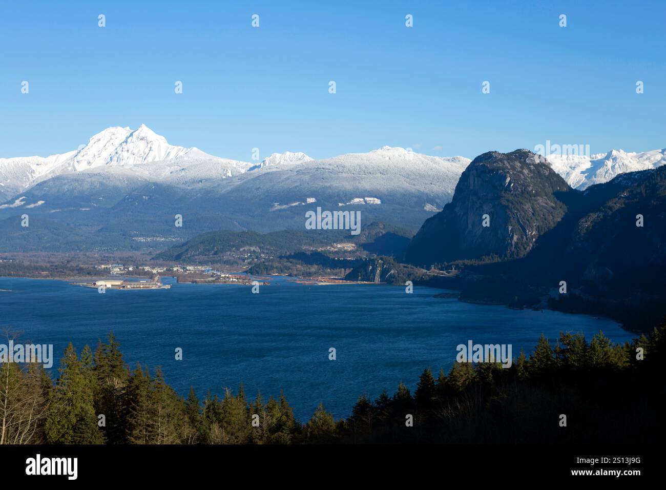 View of Stawamus Chief Provincial Park and Mount Garibaldi Provincial ...