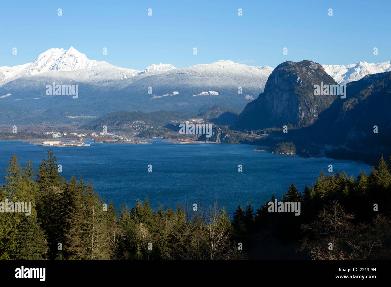 View of Stawamus Chief Provincial Park and Mount Garibaldi Provincial ...