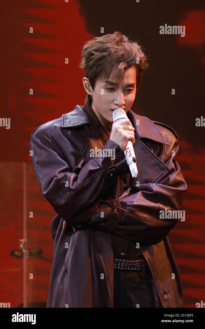 Chinese singer and actor Fan Shiqi holds a concert in Shanghai, China ...