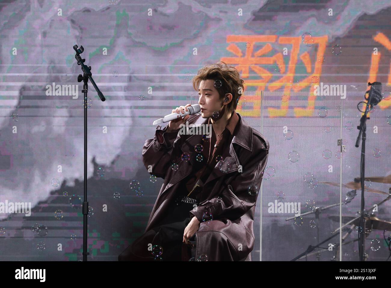 Chinese singer and actor Fan Shiqi holds a concert in Shanghai, China ...
