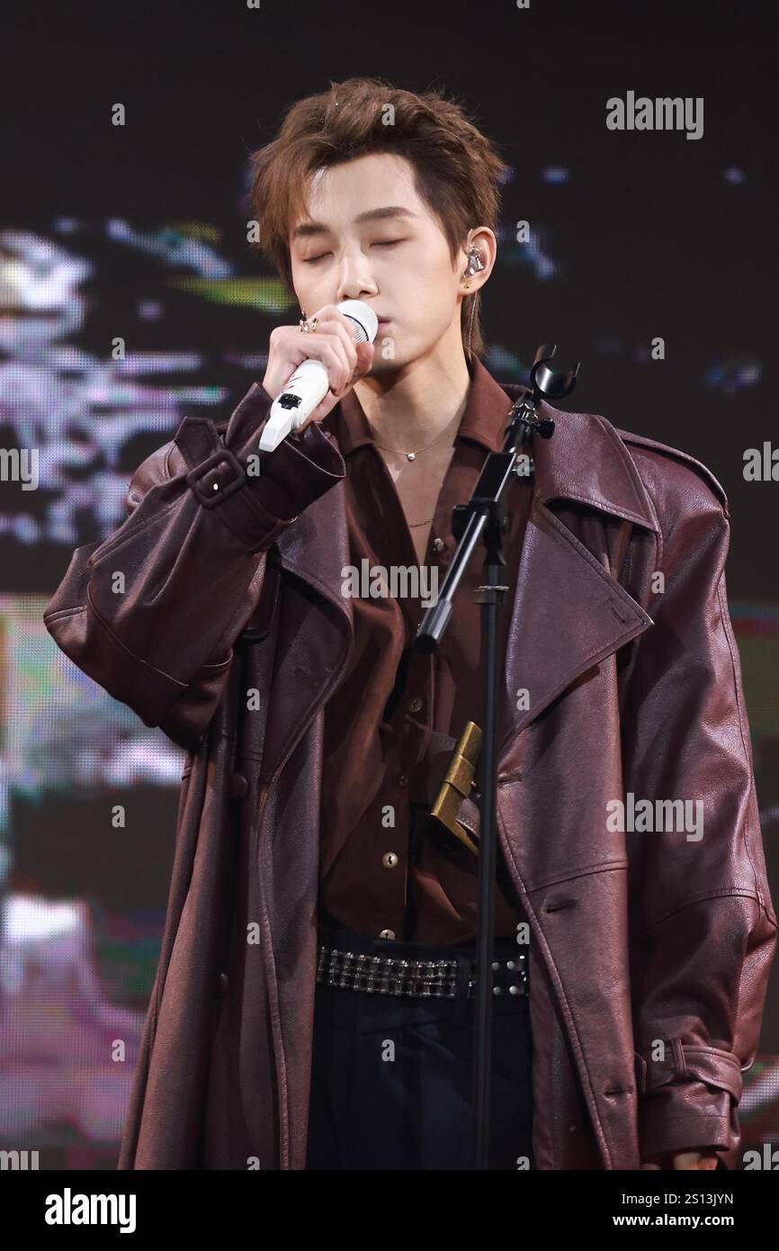 Chinese singer and actor Fan Shiqi holds a concert in Shanghai, China ...