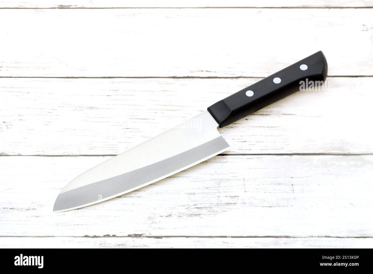 Traditional Japanese knife, Kitchen utensil on white background Stock ...