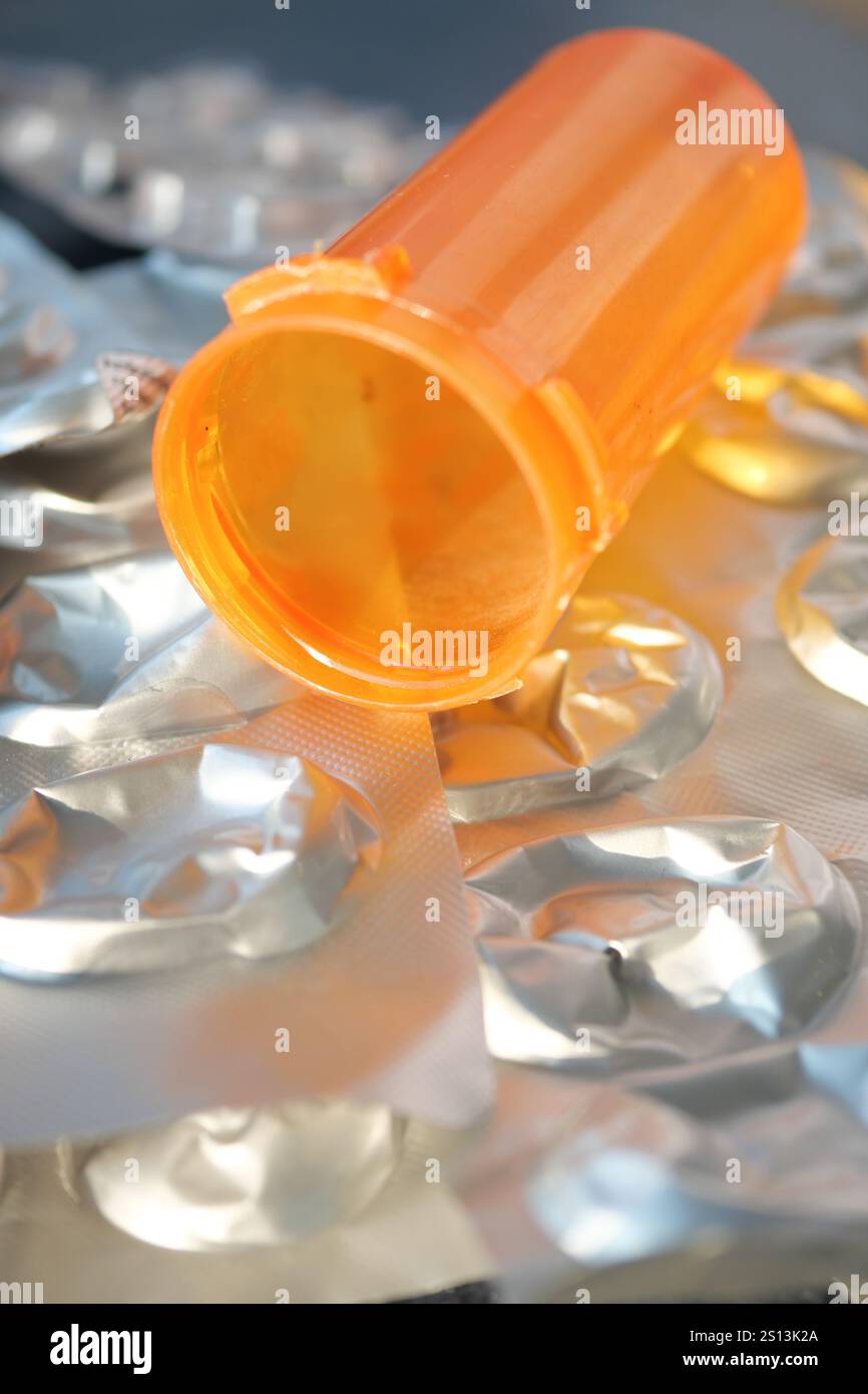 Various Types of Prescription Medication and Pill Containers for Use ...