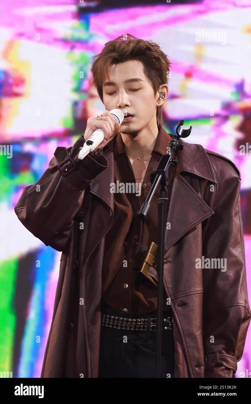 Chinese singer and actor Fan Shiqi holds a concert in Shanghai, China ...