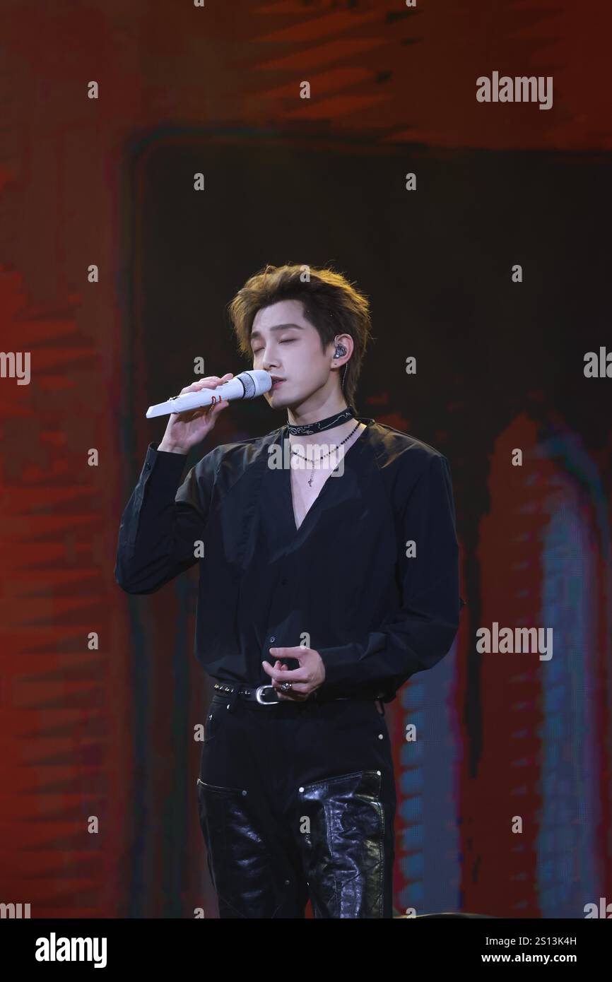 Chinese singer and actor Fan Shiqi holds a concert in Shanghai, China ...