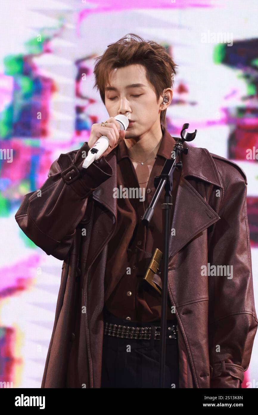 Chinese singer and actor Fan Shiqi holds a concert in Shanghai, China ...