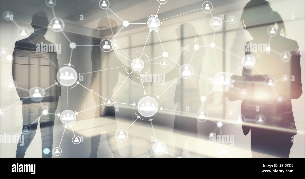 People network connection. Network work connections concept Stock Photo ...