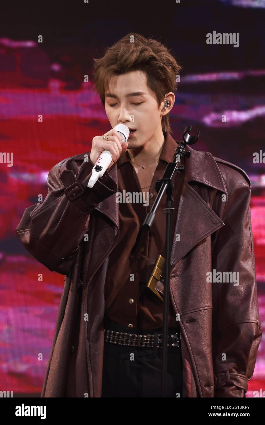 Chinese singer and actor Fan Shiqi holds a concert in Shanghai, China ...